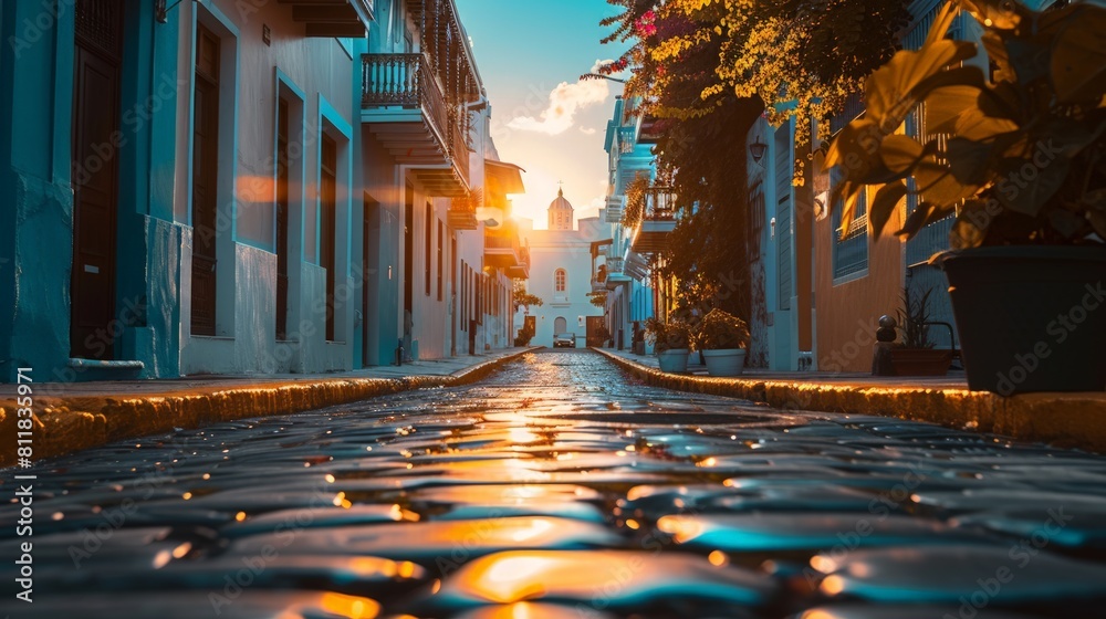 Exploring the sunlit cobbled streets of Old San Juan Puerto Rico with ...