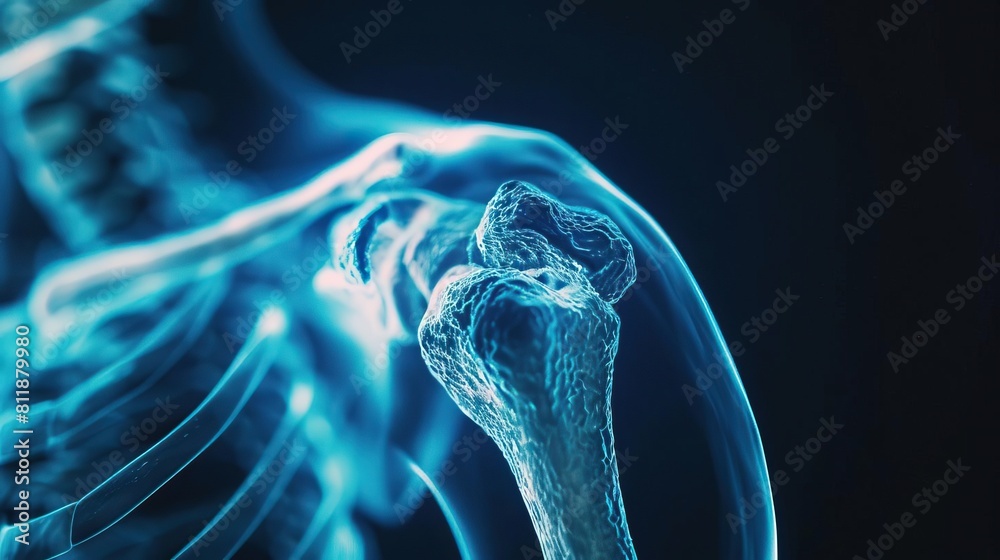 A visually appealing Xray of the shoulder and upper spine, showcasing ...