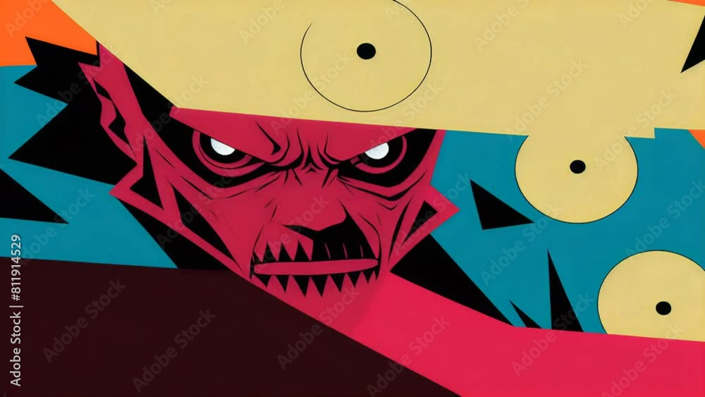 Generative ai motion animation of cartoon zombie superheroes. Digital ...