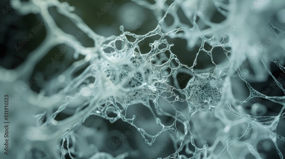 This is an image showing the structure of a fibrinogen molecule ...