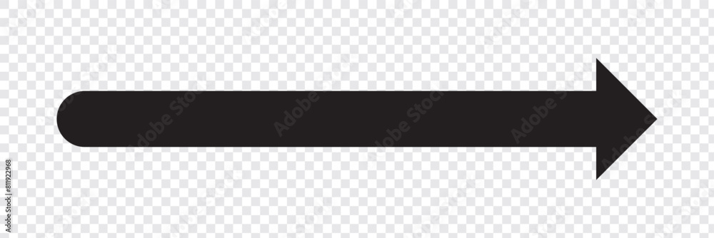 Long arrows icon set. Vector set of trendy long arrows left and right ...