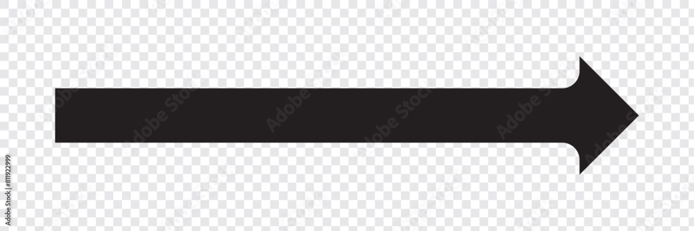 Long arrows icon set. Vector set of trendy long arrows left and right ...