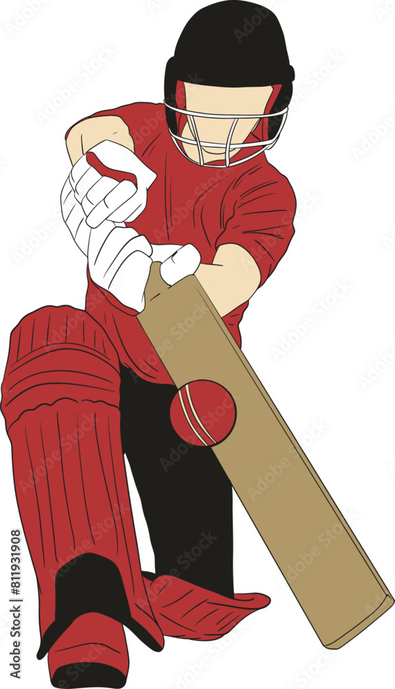 Vetor de criket, cricketing, cricket ball, drawing, cricket drawing ...