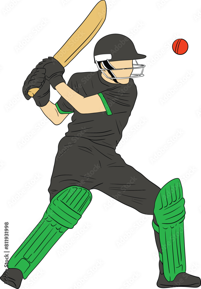 criket, cricketing, cricket ball, drawing, cricket drawing, batsman ...
