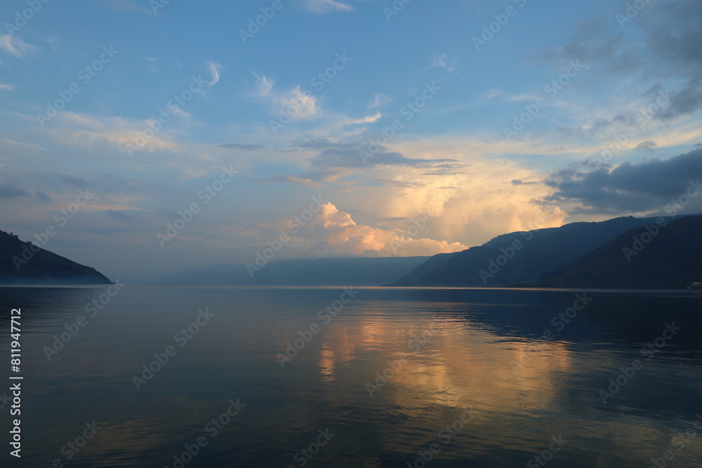 Stunning scenery of volcanic lake Toba - largest and deepest crater ...