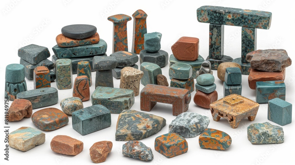 Simple stone altar - a set of various stone altars - various models ...