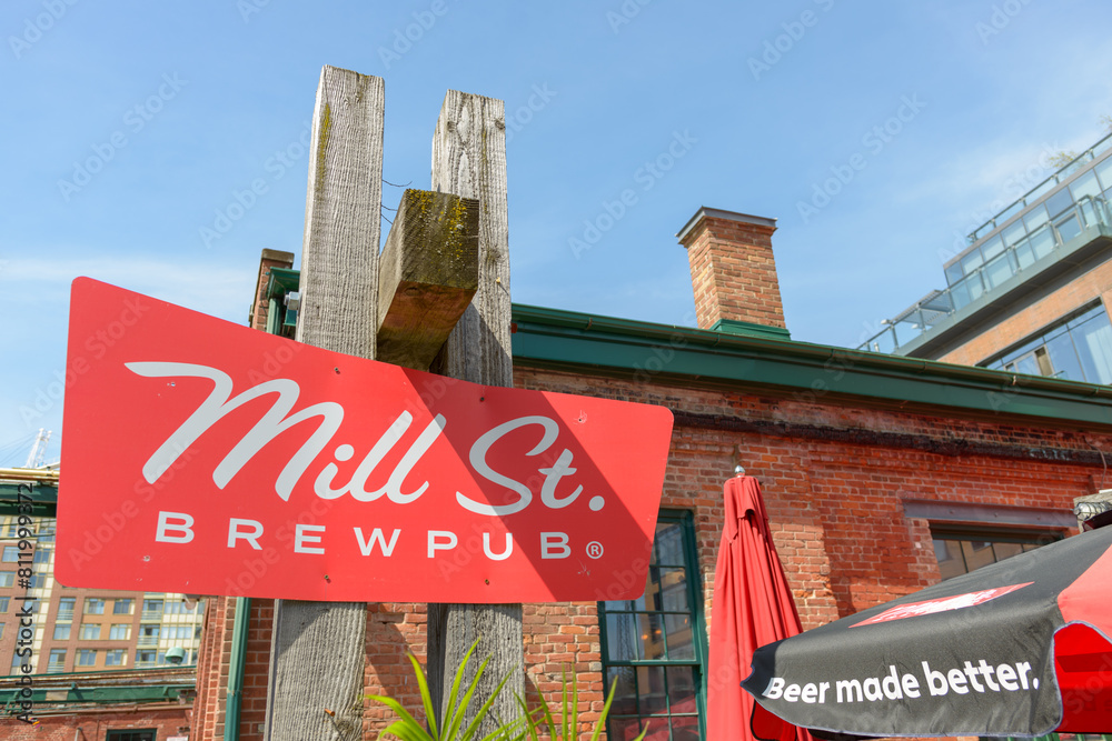 sign at Mill Street Brewpub Distillery District Toronto located at 21 ...