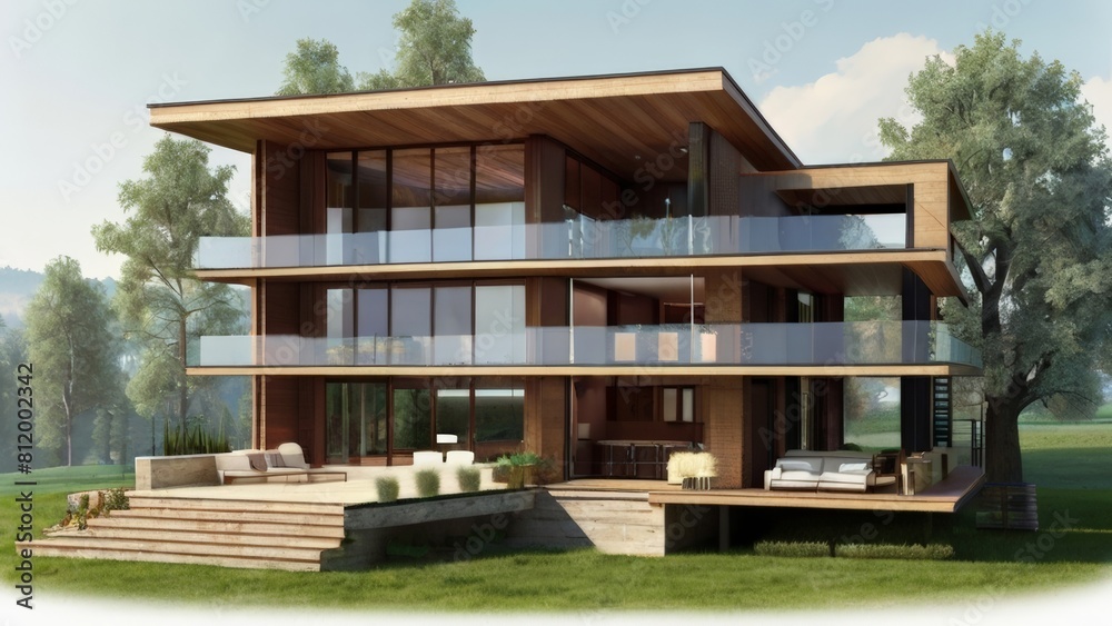 Innovative Design Cross-Sectional View of a Home Render Suitable for ...