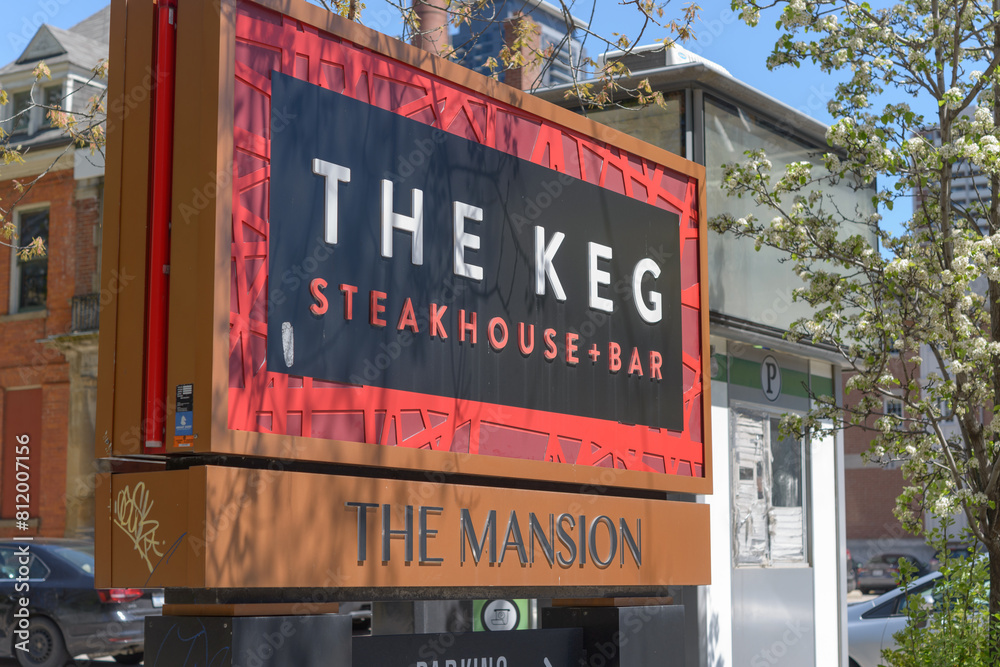 outdoor sign for The Keg Steakhouse + Bar - Mansion, a restaurant ...
