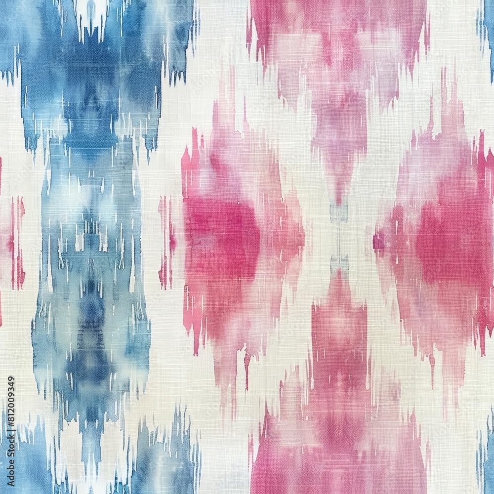Watercolor Ikat, Explore the ethereal quality of watercolor in an ikat ...