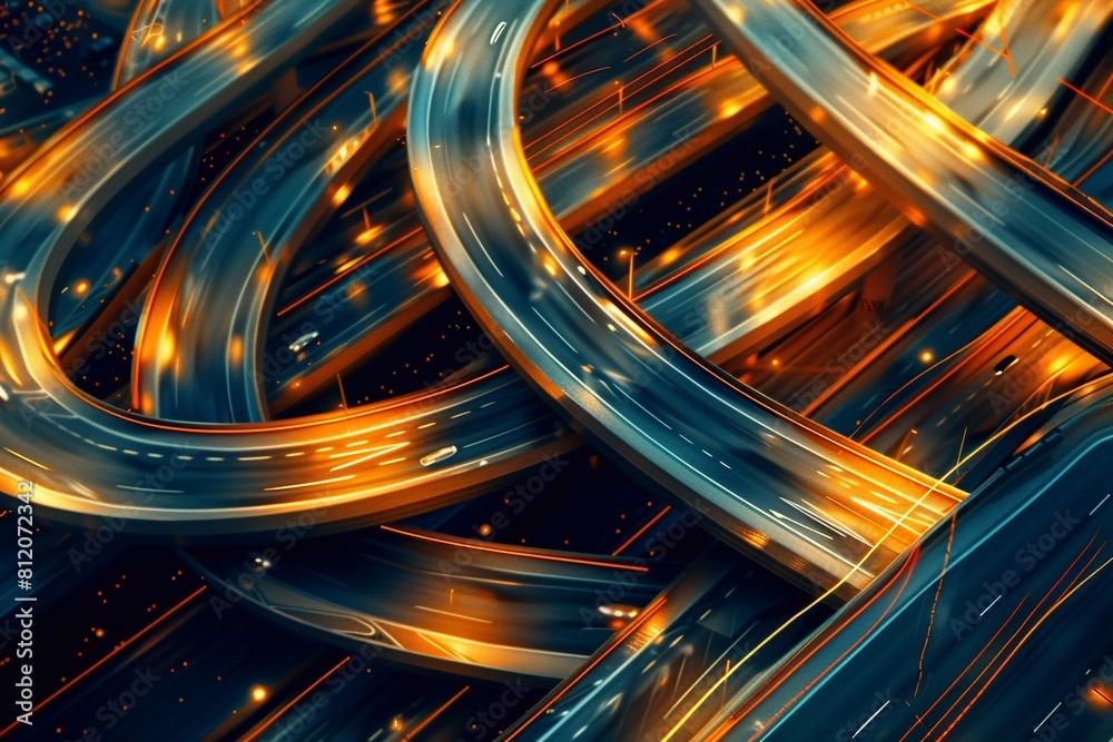 Transportation and Logistics: Abstract images of roads and routes that ...