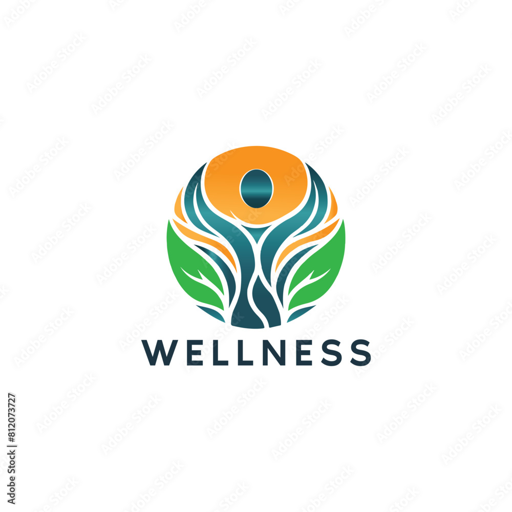wellness logo. yoga logo. Wellness and healthy .natural health wellness ...