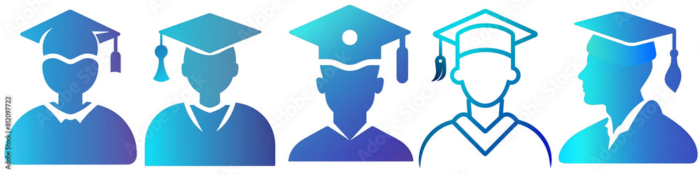 Student clipart collection, symbol, logos, icons isolated on ...