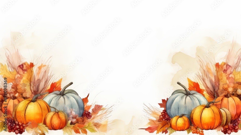 Creative greeting cards blank template illustration of Thanksgiving Day ...