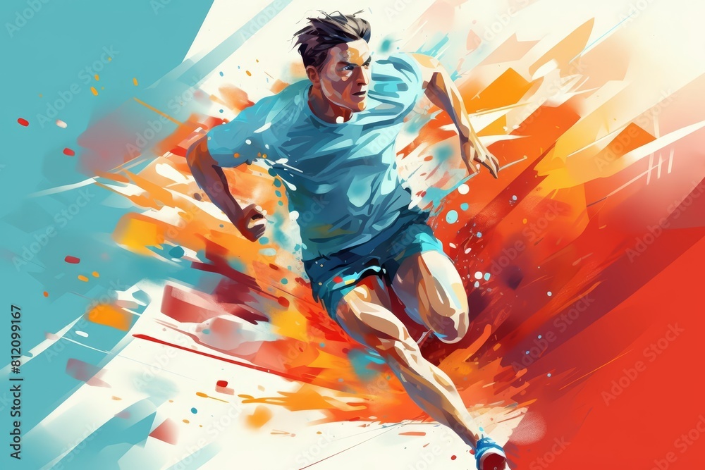 Experiment with color palettes that evoke the spirit of competition and ...