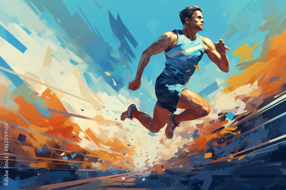 Experiment with color palettes that evoke the spirit of competition and ...