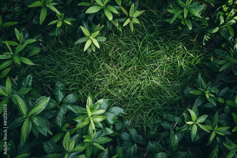 world environment day concept. green grass background with clover field ...