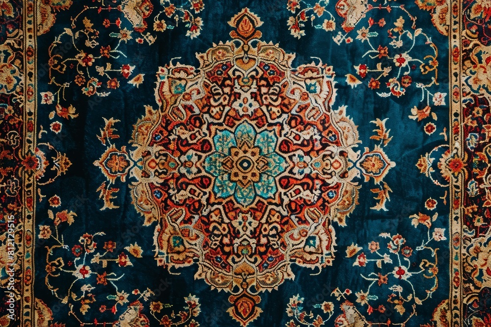 Exotic Arabic carpet. Texture old floor. Generate Ai Stock Photo ...