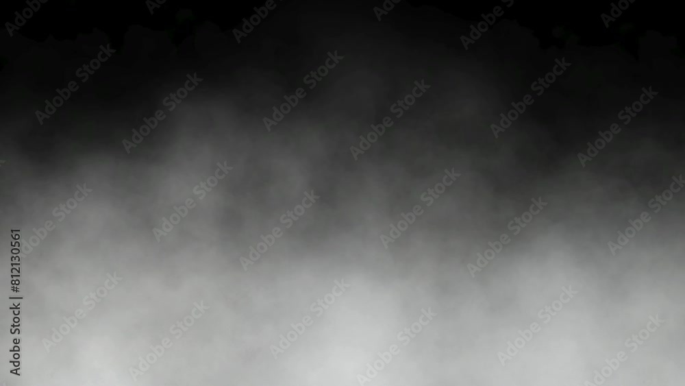Abstract white smoke Texture overlays in slow motion. Cold fog cloud in ...