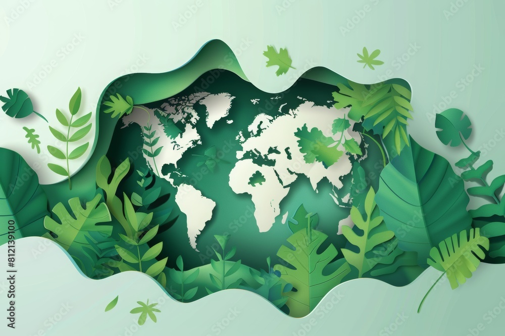 World environment day concept banner with text "5 June World ...