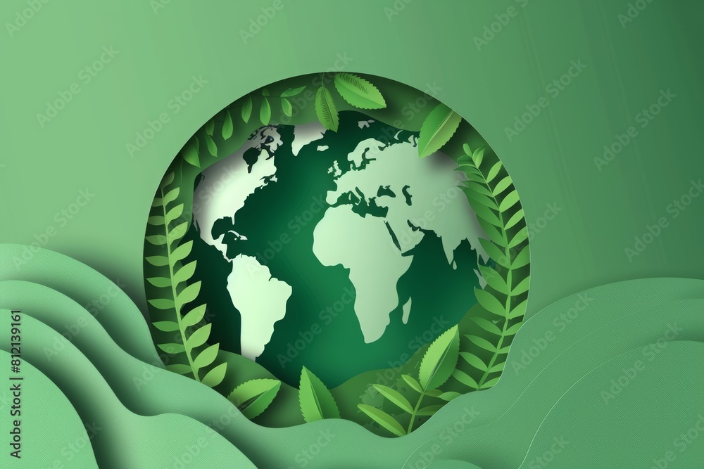 World environment day concept banner with text "5 June World ...