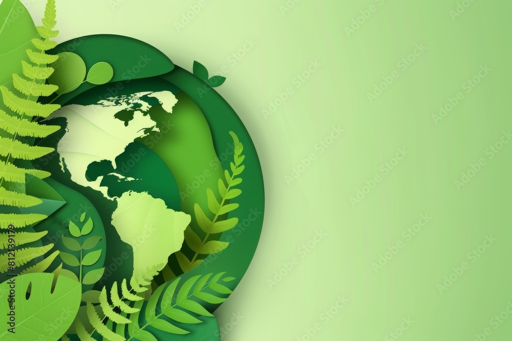 World environment day concept banner with text "5 June World ...