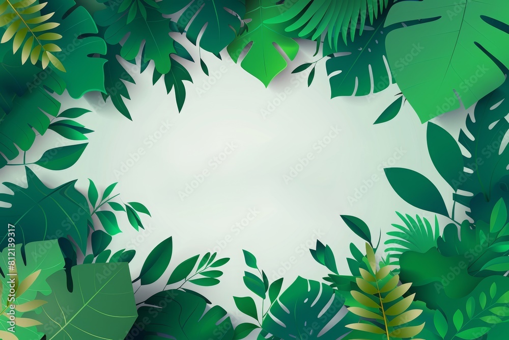 World environment day concept banner with text "5 June World environment day". Green leaves and ...