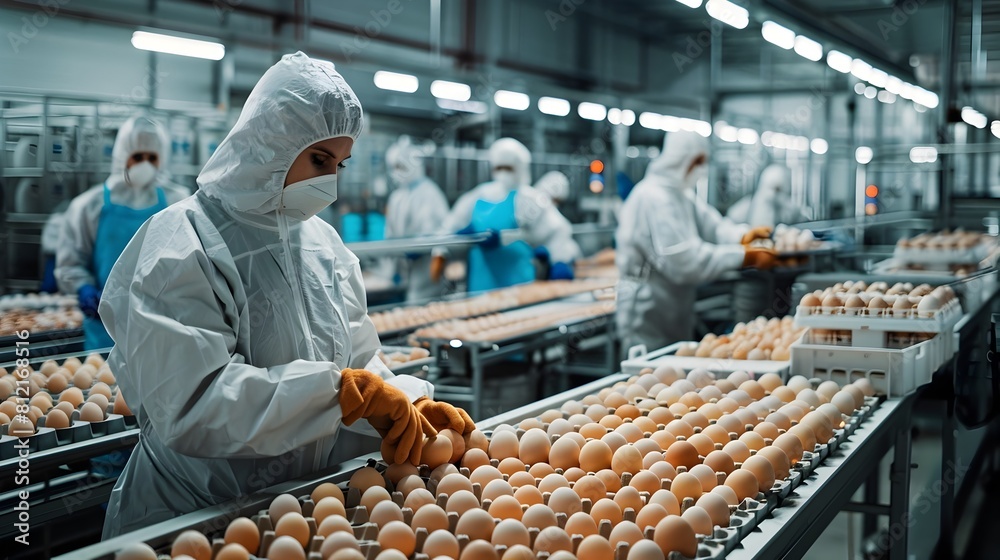 Streamlined Egg Processing Efficient Commercial Egg Farm with ...