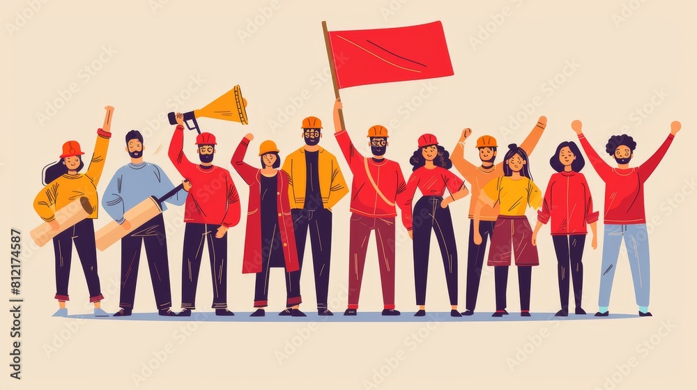 International Labour Day Creative concept 2024 vector illustration. May ...