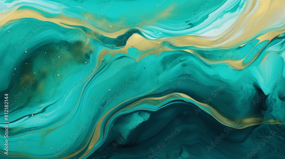 Very beautiful juicy turquoise paint with the addition of gold powder ...