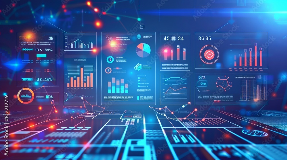 The image portrays the concept of big data analytics and business ...