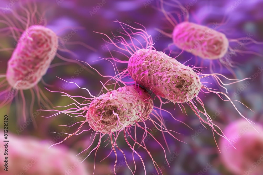 This is an image of E. coli bacteria, a type of bacteria that can cause ...