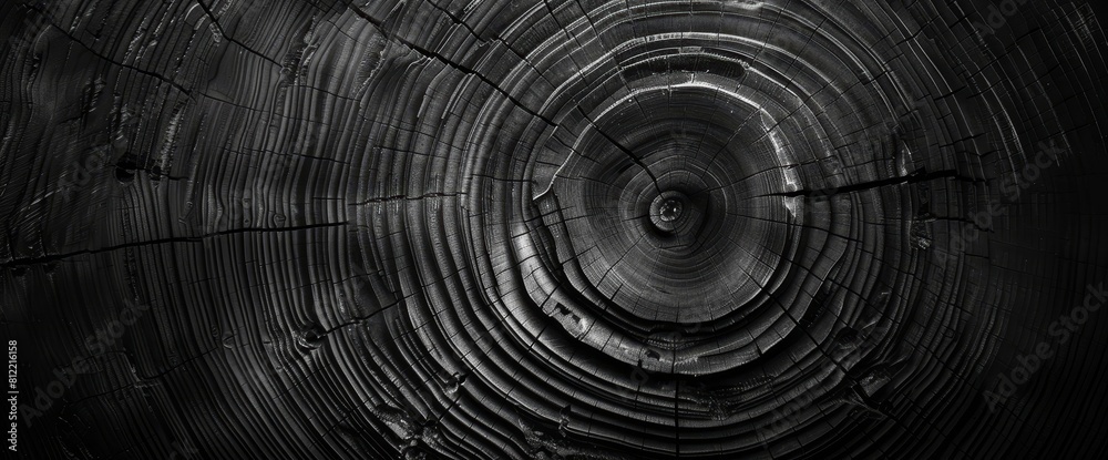 Detailed and dramatic black and white image showcasing the intricate ...