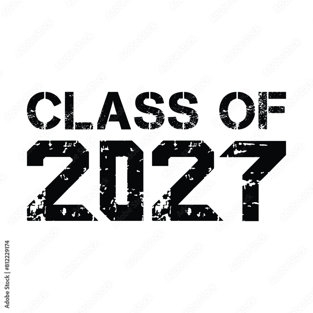 Typography Class of 2027 for greeting, invitation card. Text for ...