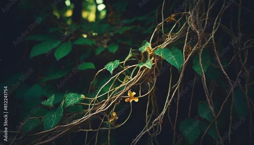 twisted jungle vines tropical rainforest liana plant messy dried vines ...