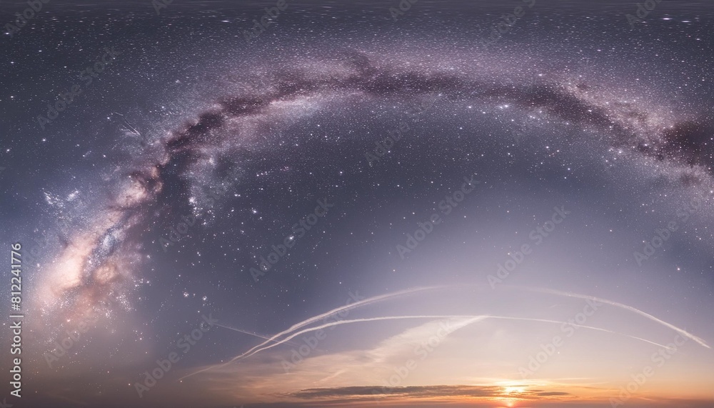 360 degree full sphere panoramic space background with starfield and ...