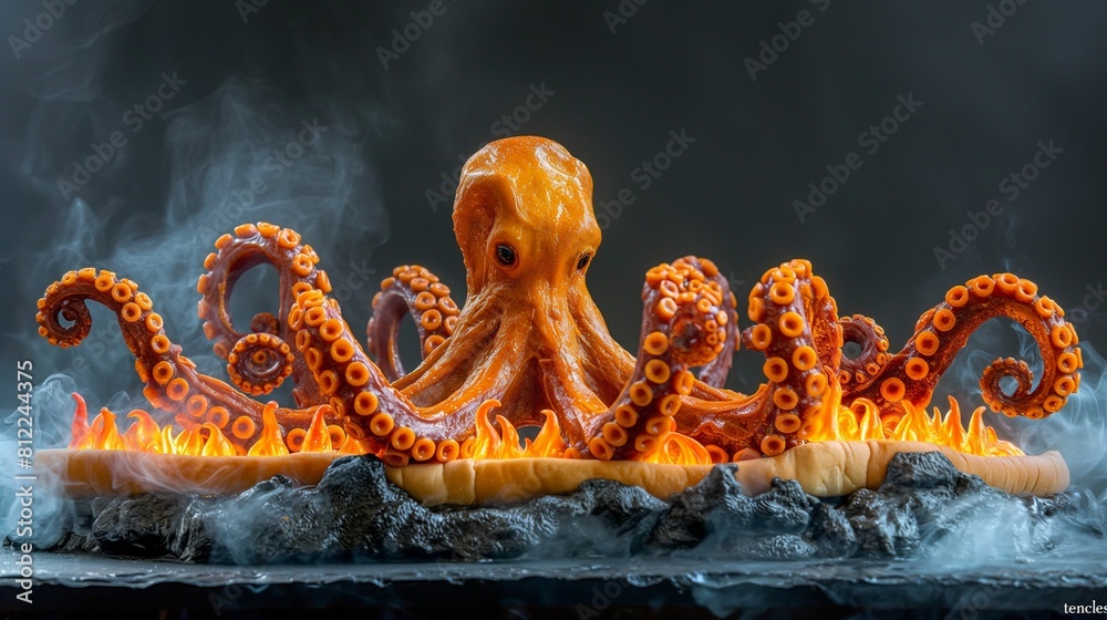 Playful octopus-shaped hot dogs, with spaghetti "tentacles" reaching ...