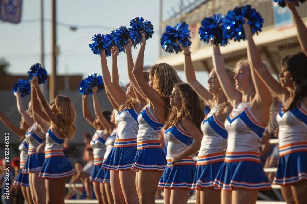 Spirited Cheerleaders: Vibrant Display of Team Support Stock Photo ...