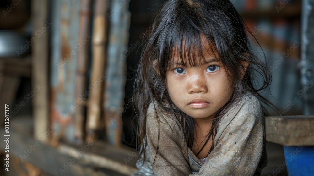 A poignant image emerges of a young girl from Thailand consumed by deep ...