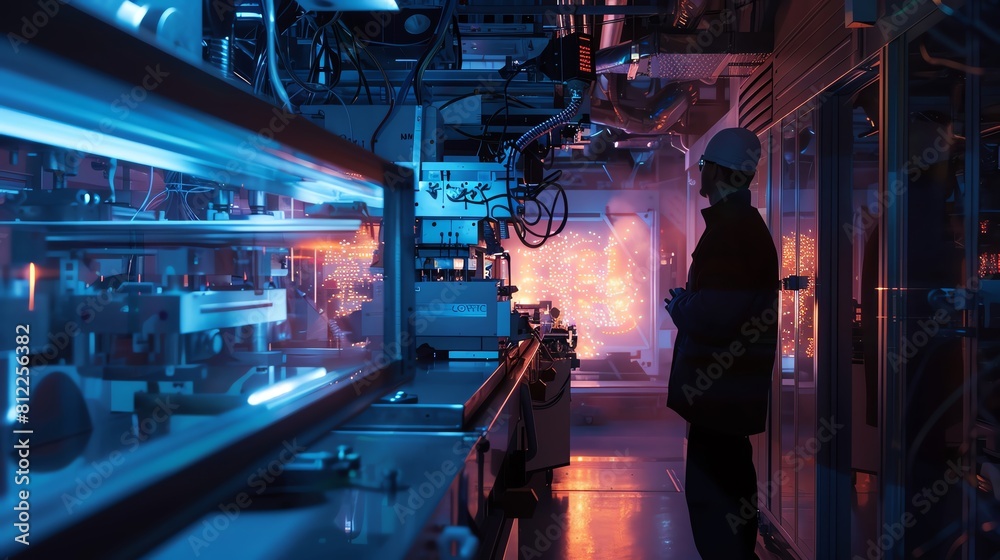An EUV lithography machine during operation Stock Illustration | Adobe ...