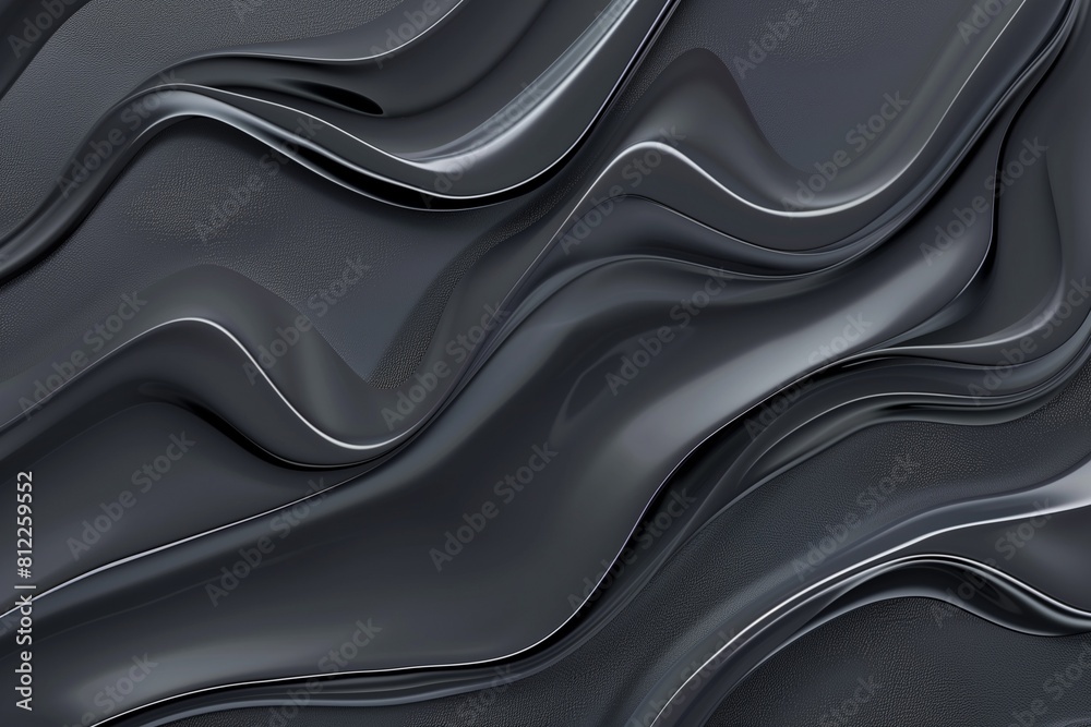 Dark grey liquid waves corporate abstract motion background. Seamless ...