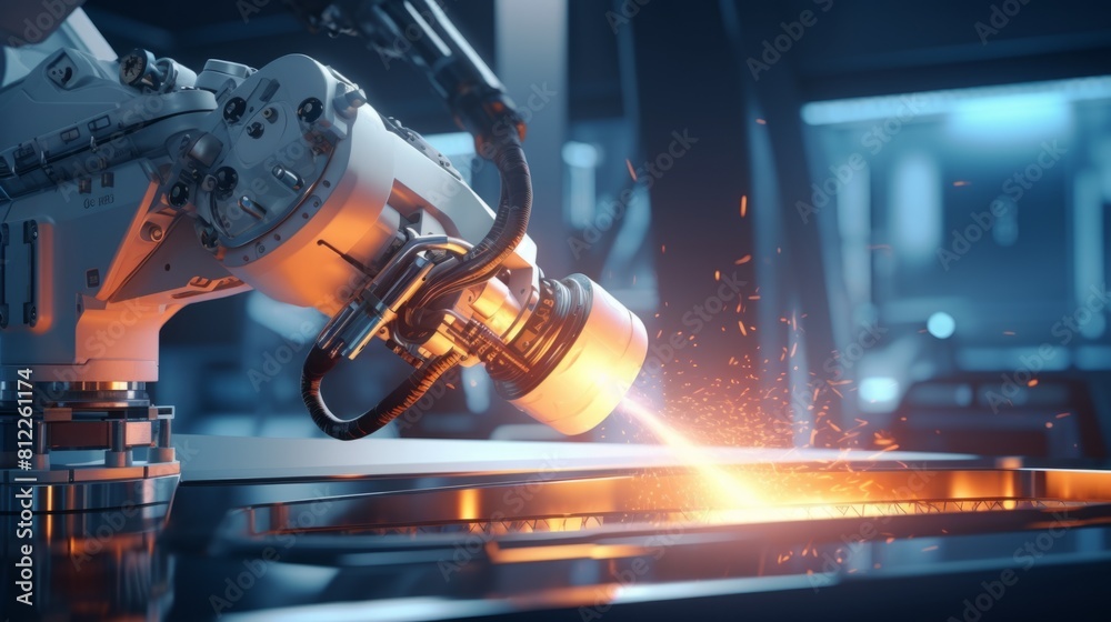 Automated robotic or industry 3d manipulator positioner Isolated on ...