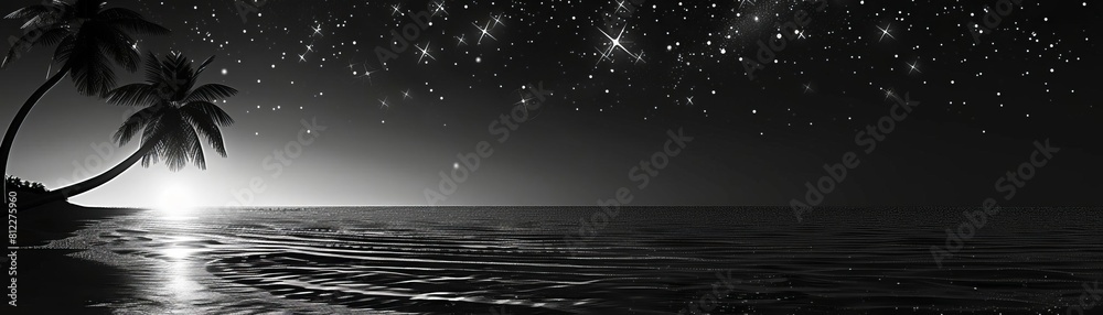 Beachside poetry night flat design front view spoken words under stars ...