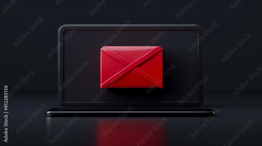 Digital Icon of a Classic Mailbox on a Sleek Modern Device Screen: A ...
