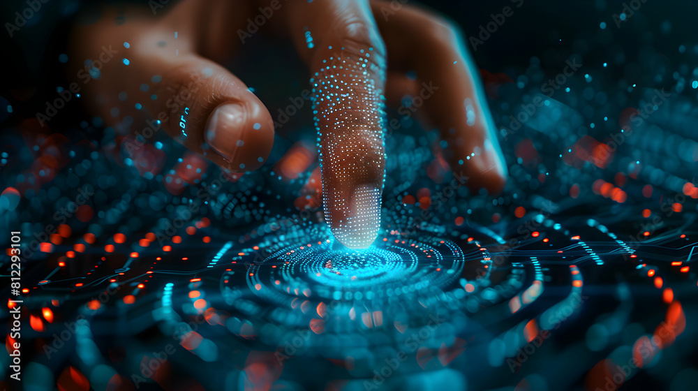 Biometric Data Security Concept: Security Team Implements Photo ...