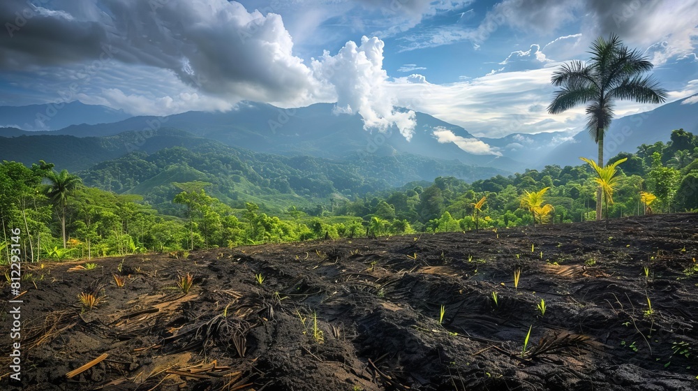 Exhibit a rainforest recovery area where previously cleared land is ...