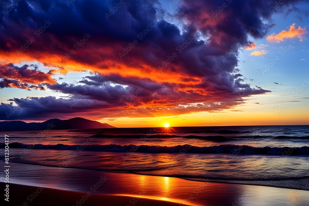 Photographs of beautiful sunsets, sunsets, brilliant sunsets in the ...