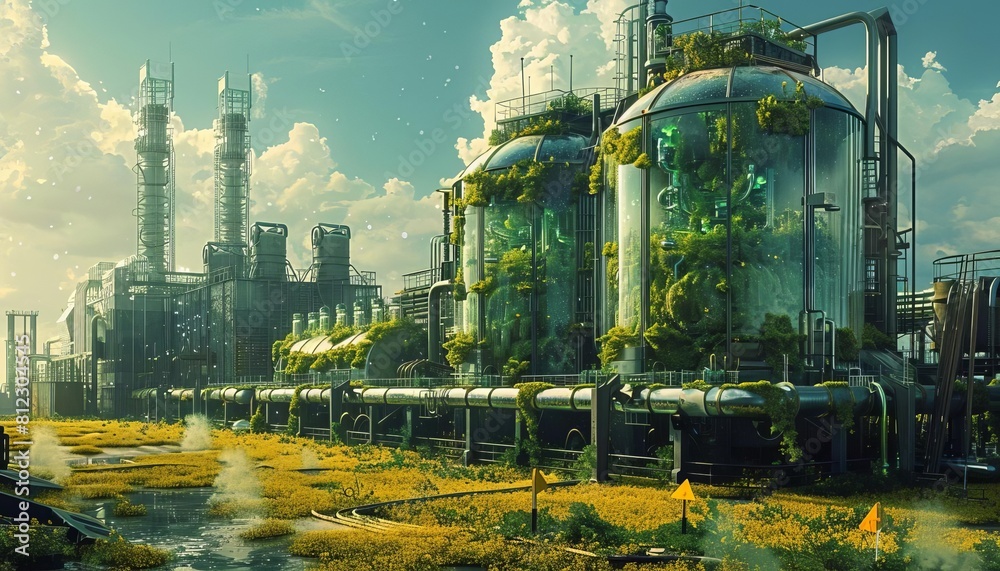 Illustrate a bioreactor where microorganisms are engineered to produce ...