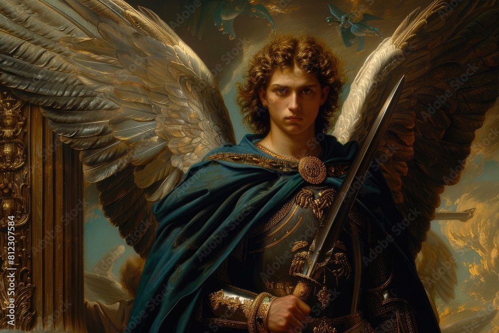 Archangel Gabriel, celestial messenger and defender, bearer of divine ...