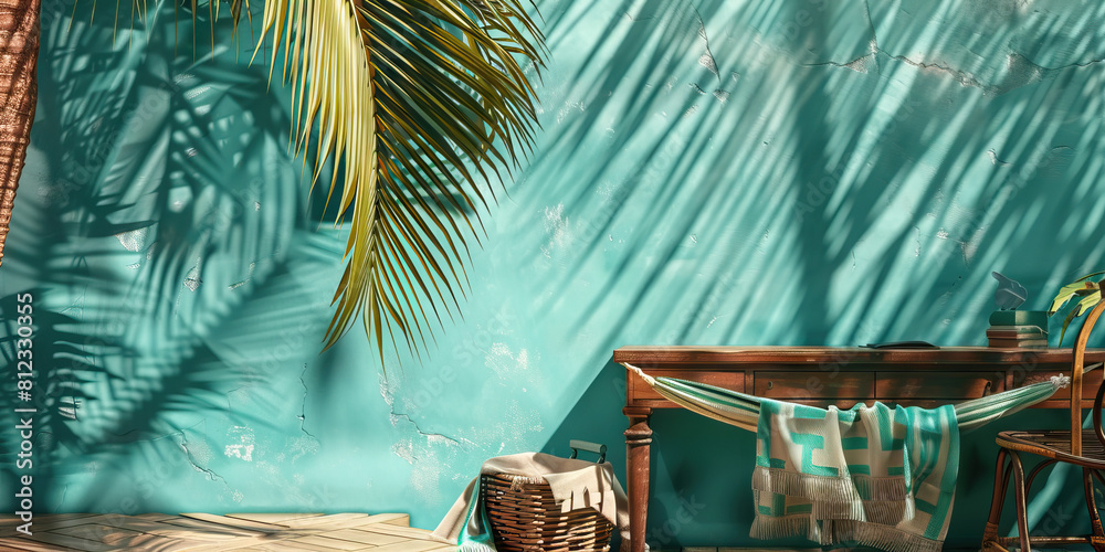 Tropical Palm Desk: An island-inspired desk featuring a palm tree motif ...